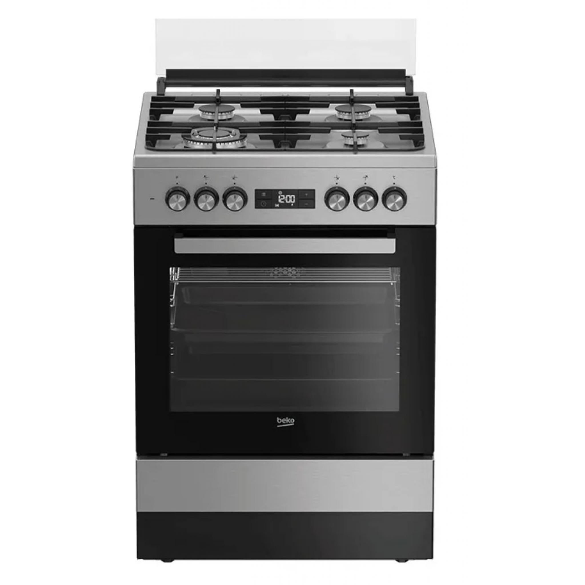 Beko 4 Gas Burners 55×55 Digital Electric Oven Standing Cooker - Lipa ...