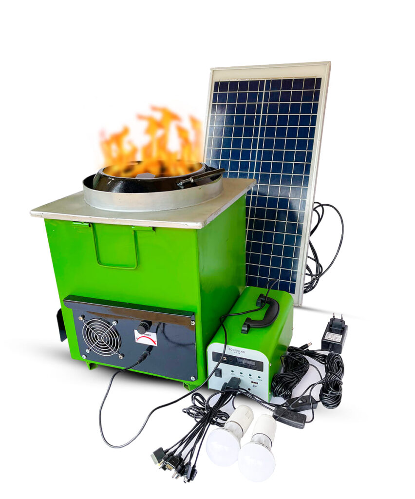 Eco Stove Single Burner Volcanic Solar Cooker with Battery & Bulbs ...
