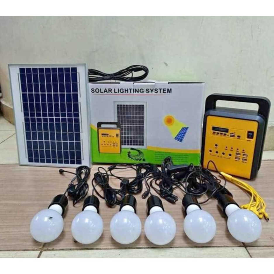 6-Bulb Solar Lighting Kit with Mobile Charging Station - Lipa pole pole ...