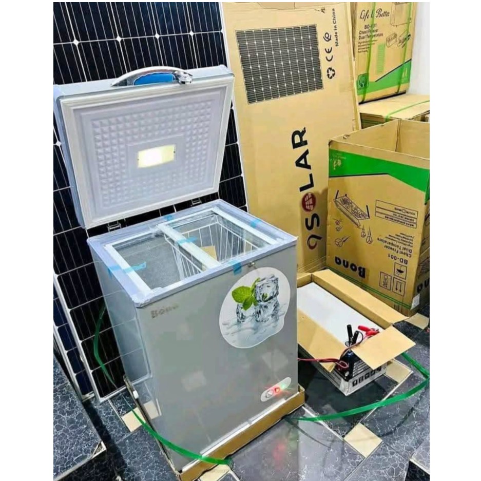 Bona 160L Solar Chest Freezer with 300W Solar Panel & 150Ah Battery ...
